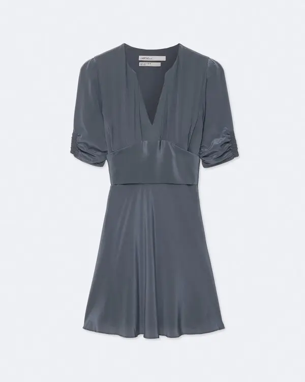 ALLSAINTS Ena Silk Mini Dress - Grey