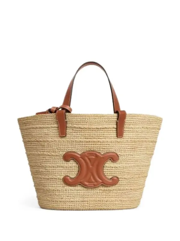 Celine Panier Teen Classic Rafia Tote - Multicolor