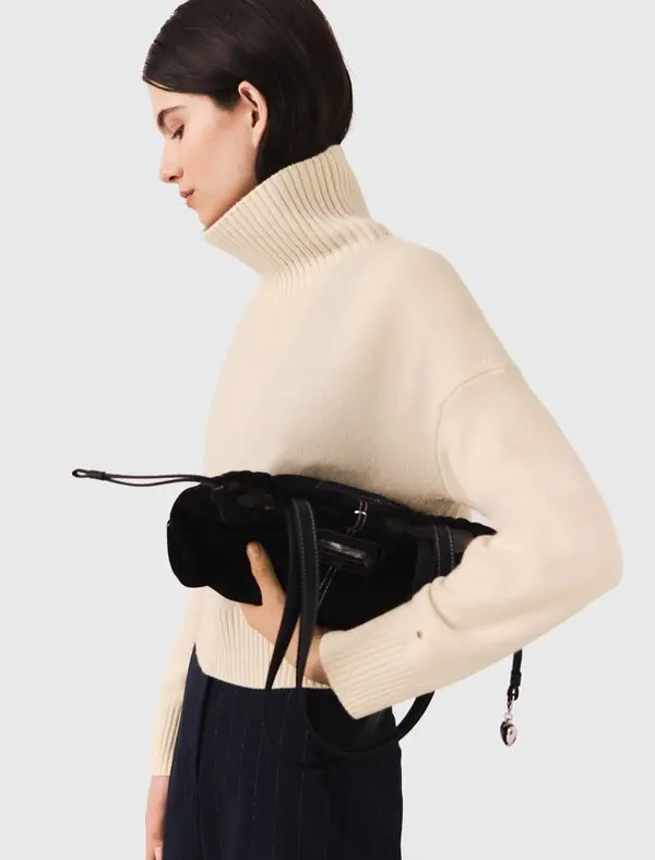 Maje High-neck Cashmere Sweater - Ecru
