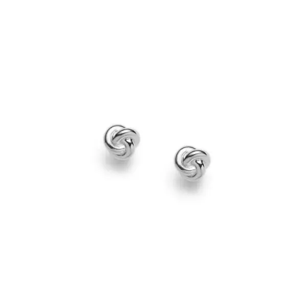 WITH LOVE DARLING Knot Stud Earring - Silver