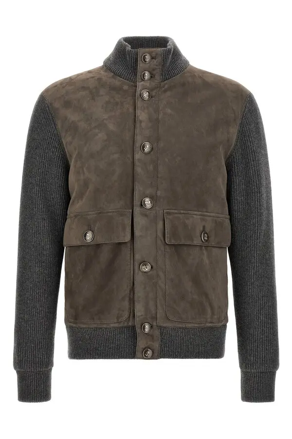 Brunello Cucinelli Suede And Wool Jacket