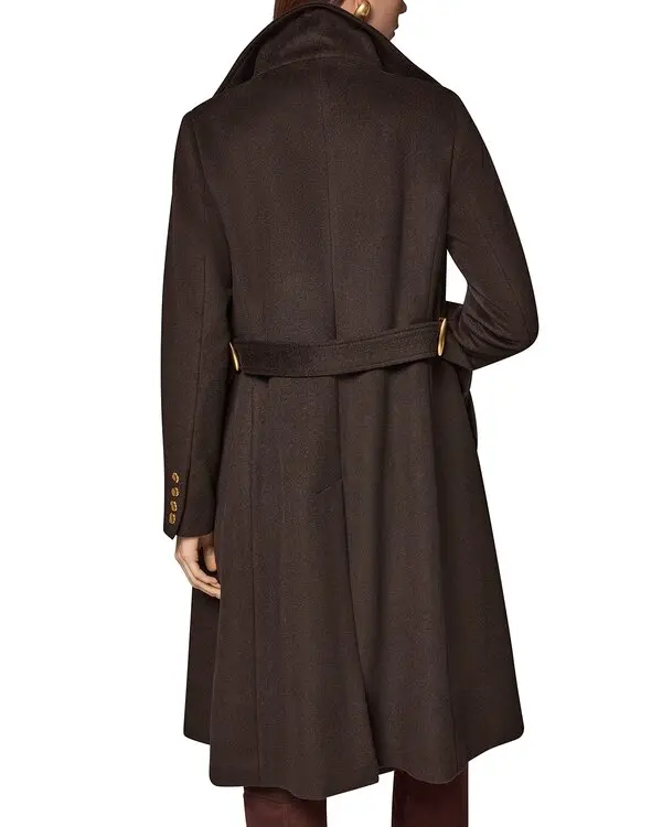Dkny Wool Blend Belted Coat