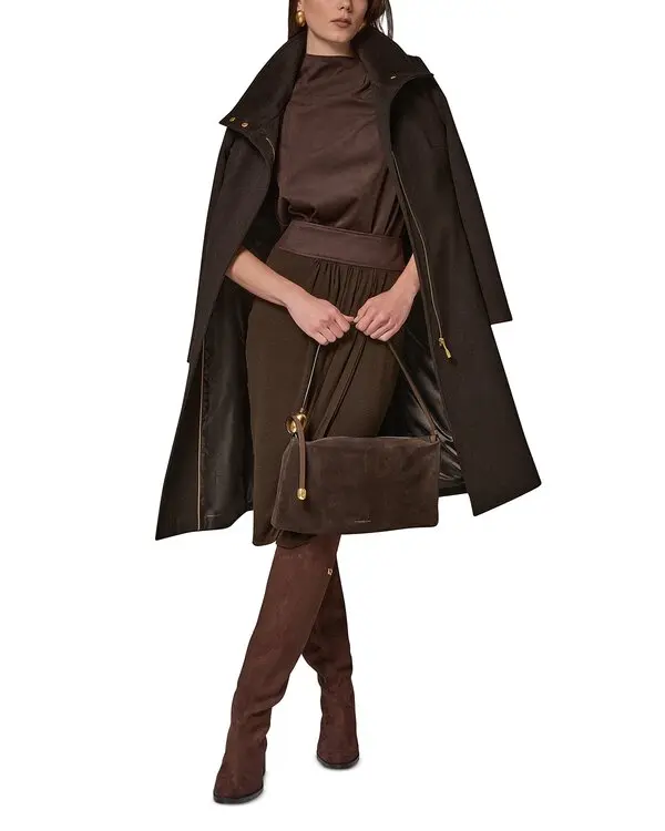 Dkny Wool Blend Belted Coat