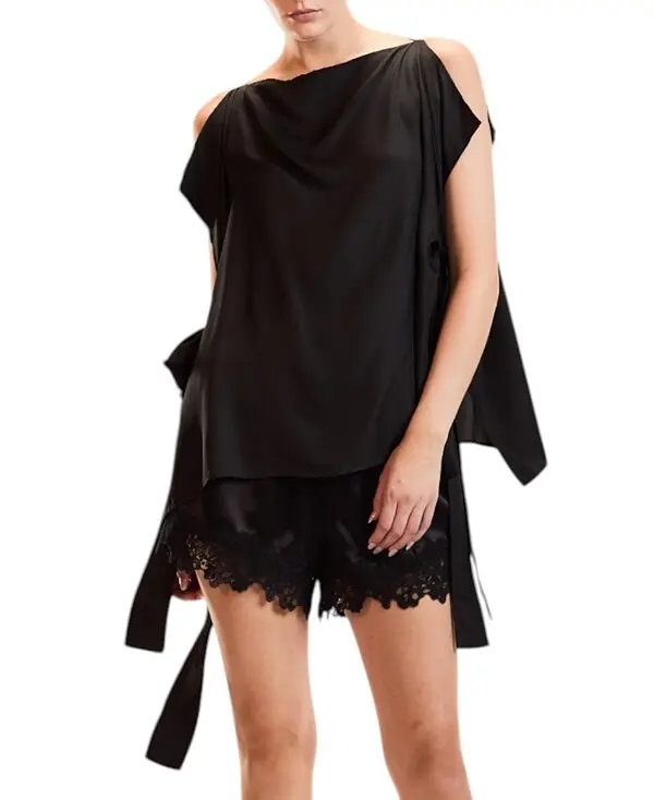 Cynthia Rowley Windswept Tie Top - Black