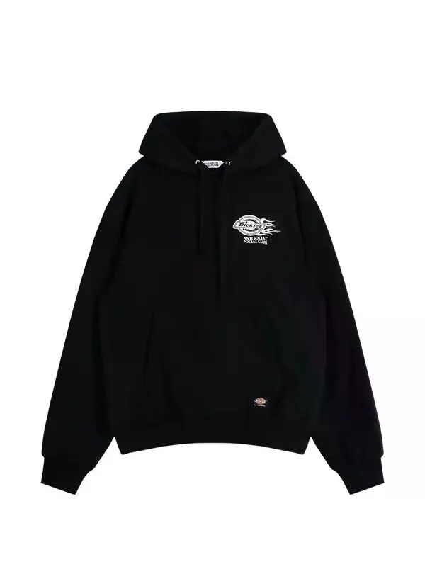 ANTI SOCIAL SOCIAL CLUB X Dickies Flame-print Hoodie - Black