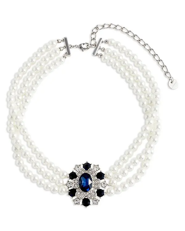 SELF-PORTRAIT Crystal Imitation Pearl Choker, 11.9