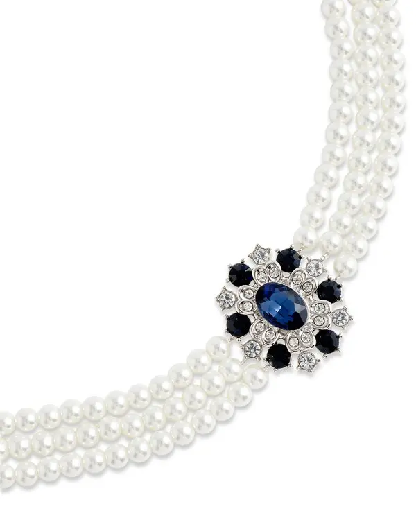 SELF-PORTRAIT Crystal Imitation Pearl Choker, 11.9