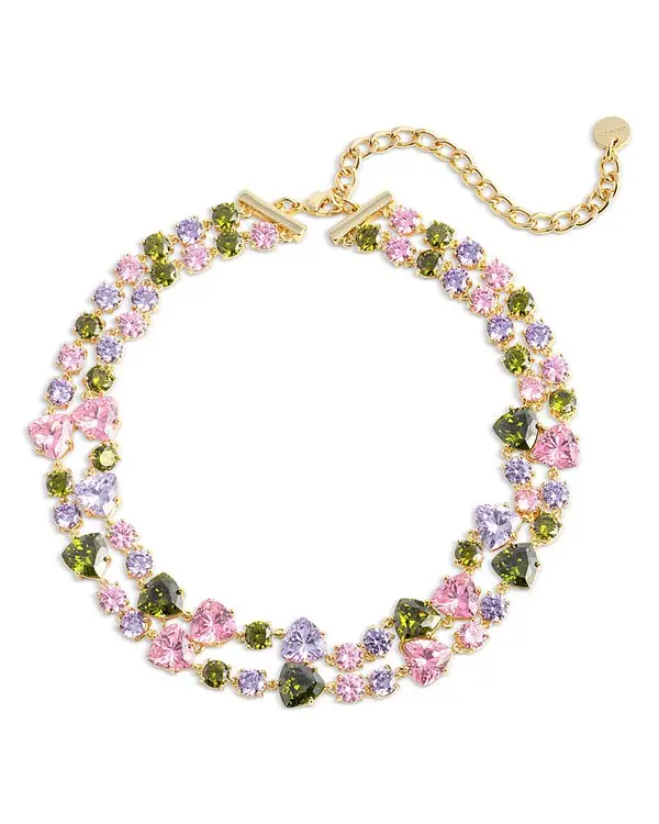 SELF-PORTRAIT Crystal Layered Necklace, 14.9-18.8 - Multi