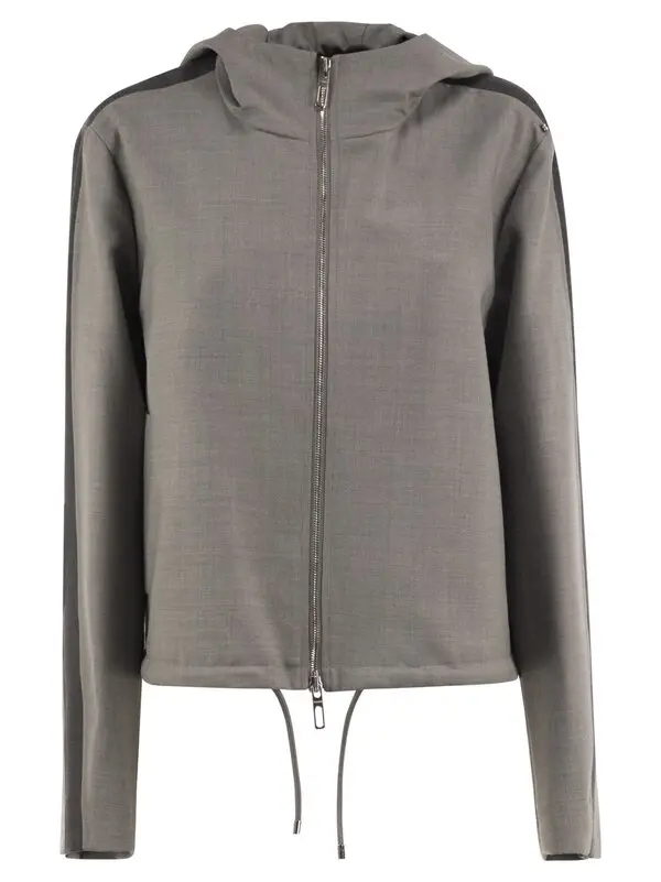 Sportmax Spxlepre Virgin Wool Hooded Jacket