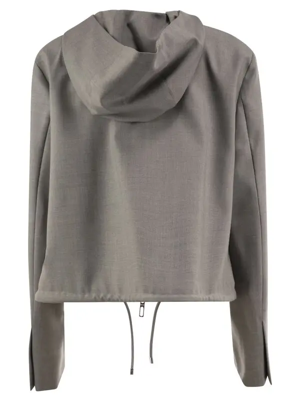 Sportmax Spxlepre Virgin Wool Hooded Jacket