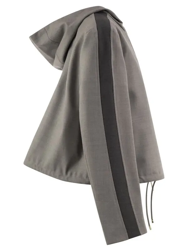 Sportmax Spxlepre Virgin Wool Hooded Jacket