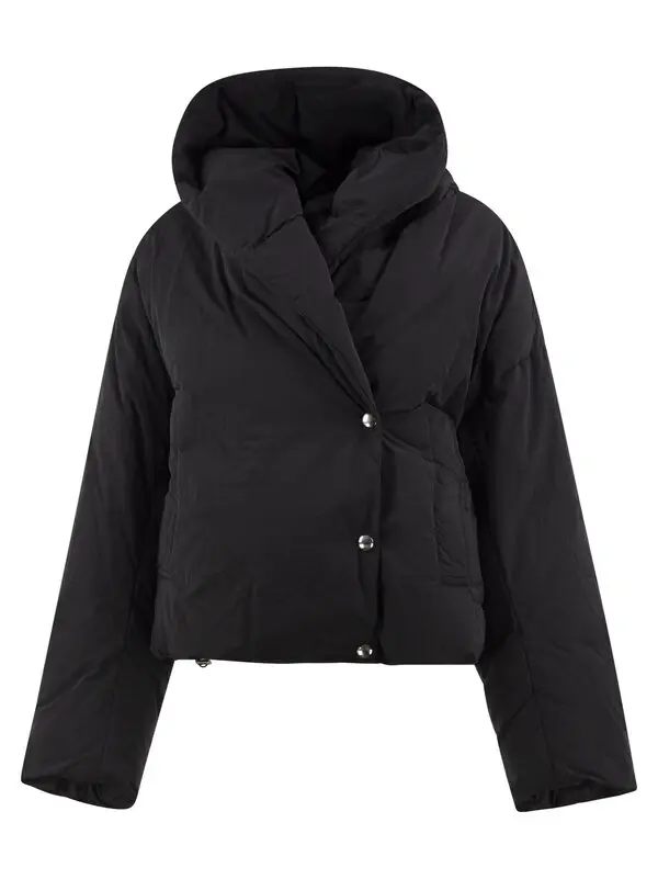 Sportmax Spxvodka Cropped Hooded Down Jacket - Black