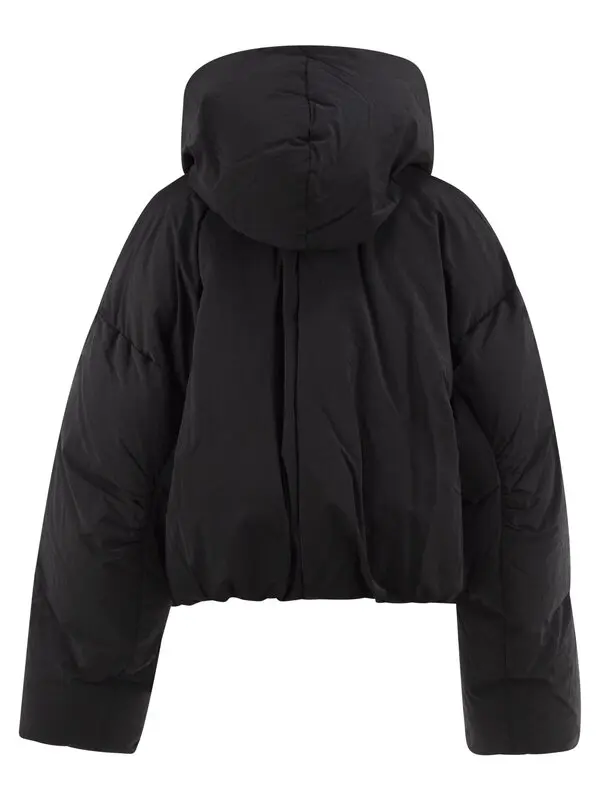 Sportmax Spxvodka Cropped Hooded Down Jacket - Black