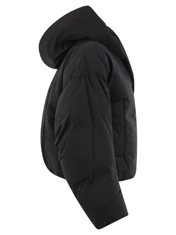 Sportmax Spxvodka Cropped Hooded Down Jacket - Black