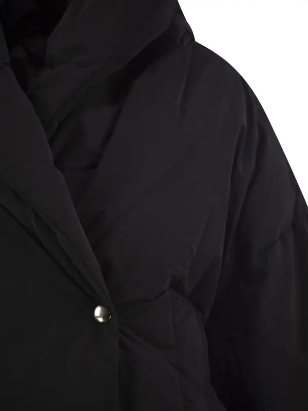 Sportmax Spxvodka Cropped Hooded Down Jacket - Black