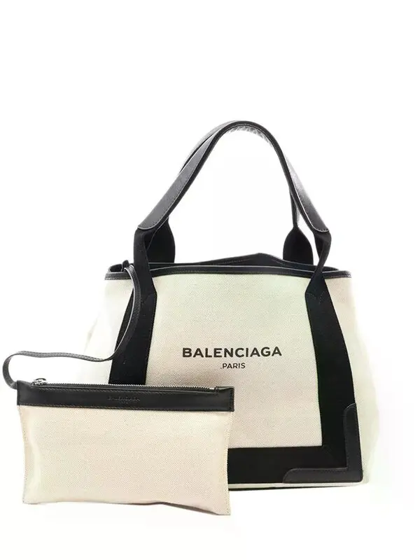 Balenciaga 2018-2026 Canvas Navy Cabas S Tote Bag