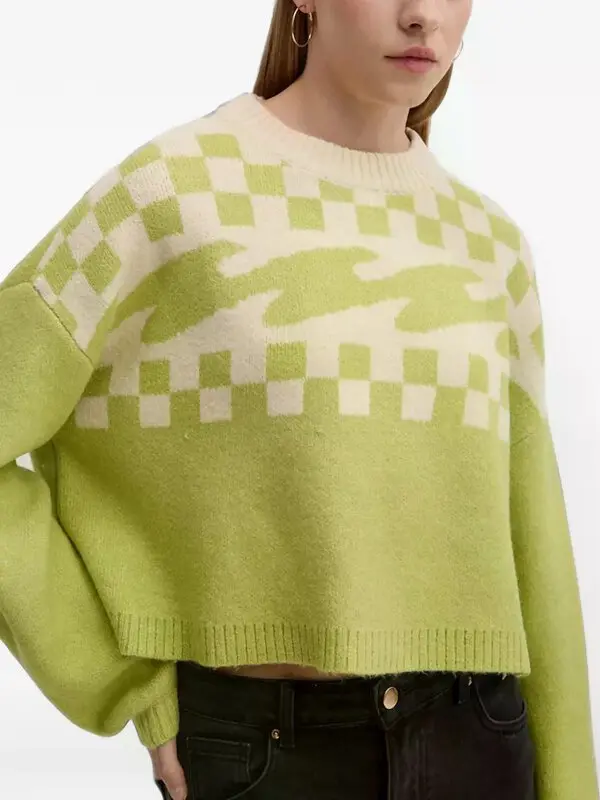 BILLABONG Palm Forever Checkerboard-intarsia Sweater