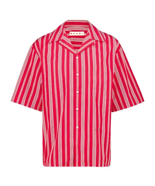 Marni Striped Short-sleeve Shirt - Red