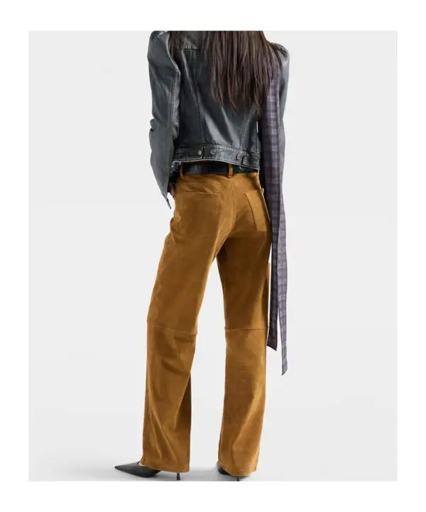 7 For All Mankind Stovepipe Straight In Suede