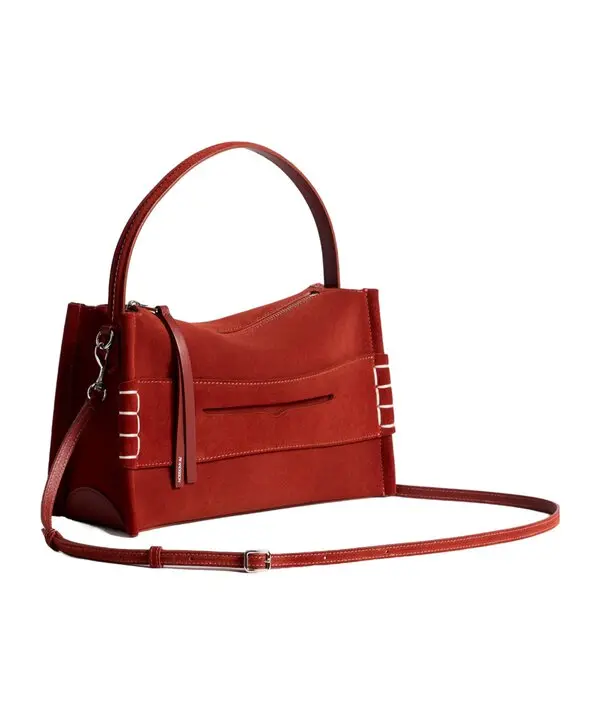 J.W.ANDERSON Loafer Bag In Rust Suede