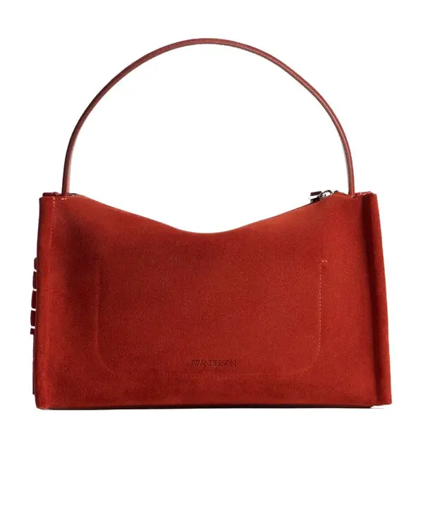 J.W.ANDERSON Loafer Bag In Rust Suede