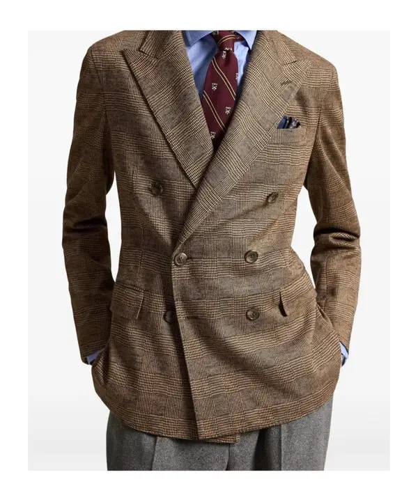 Polo Ralph Lauren Polo Soft Double-breasted Check Jacket