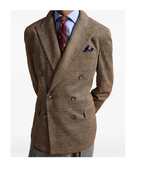 Polo Ralph Lauren Polo Soft Double-breasted Check Jacket