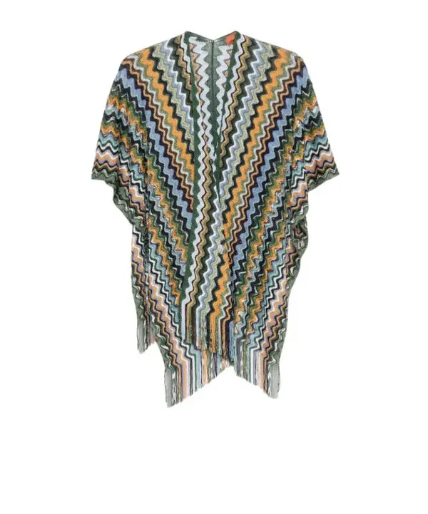 Missoni Zigzag Fringe Cape - Multicolor