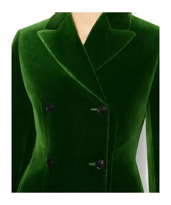 Alaïa Double-breasted Velvet Coat