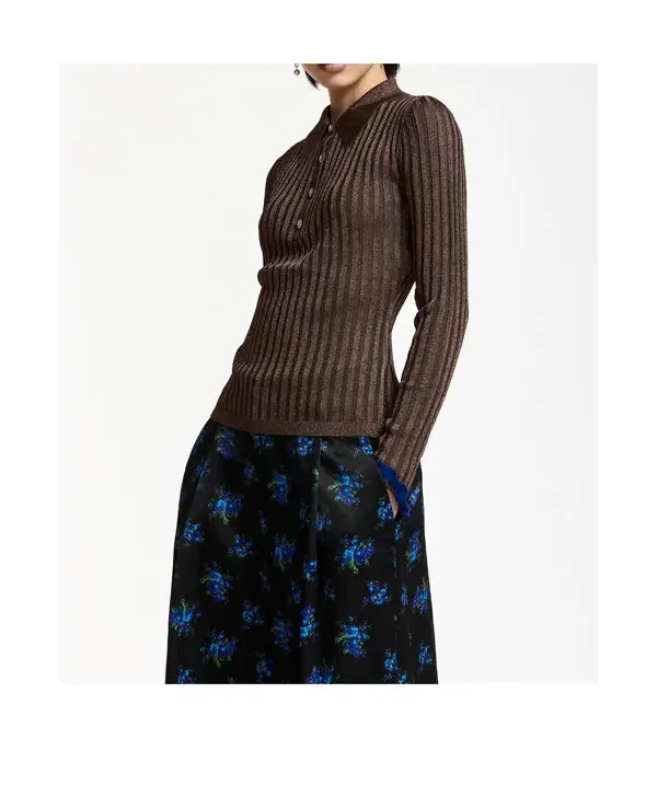 Essentiel Antwerp Ribbed-knit Polo Shirt