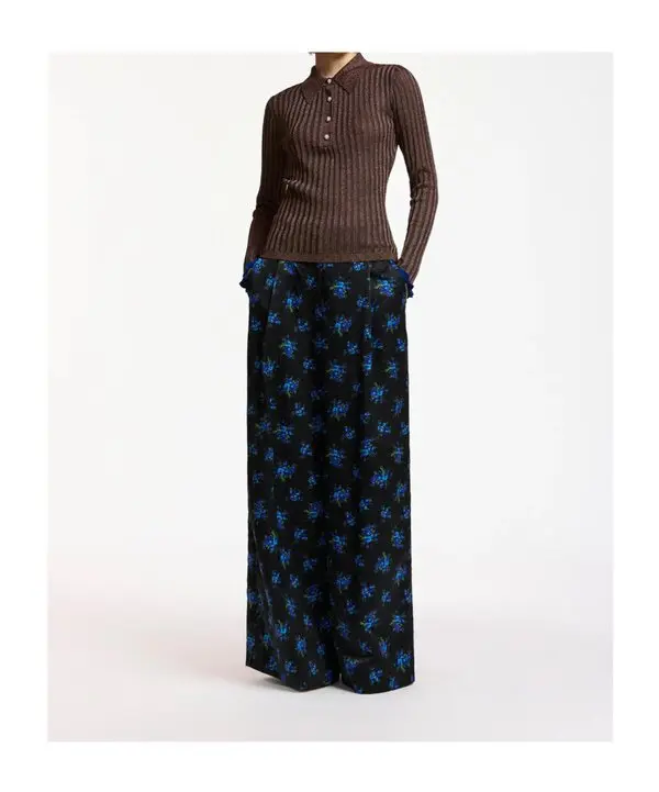 Essentiel Antwerp Ribbed-knit Polo Shirt