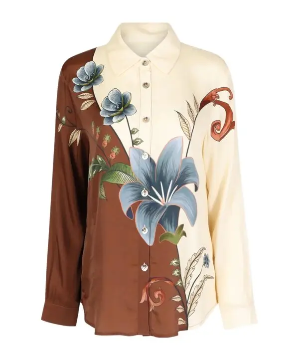 Farm Rio Milena Floral Print Shirt - Multicolor