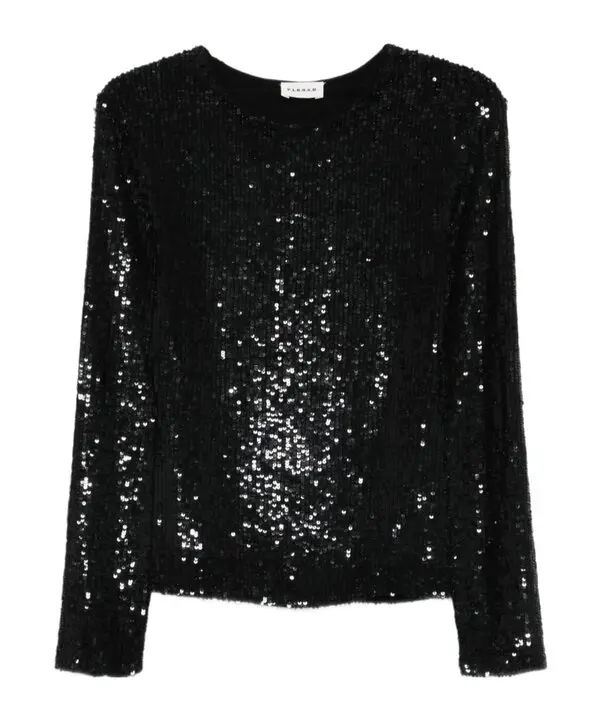 P.a.r.o.s.h Sequin-embellished Top - Black