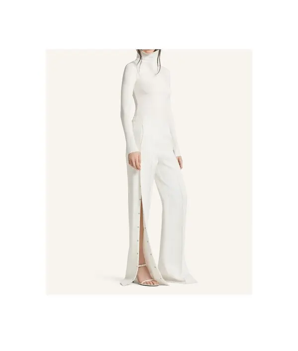 COURREGES Logo-embroidered Mock-neck Bodysuit