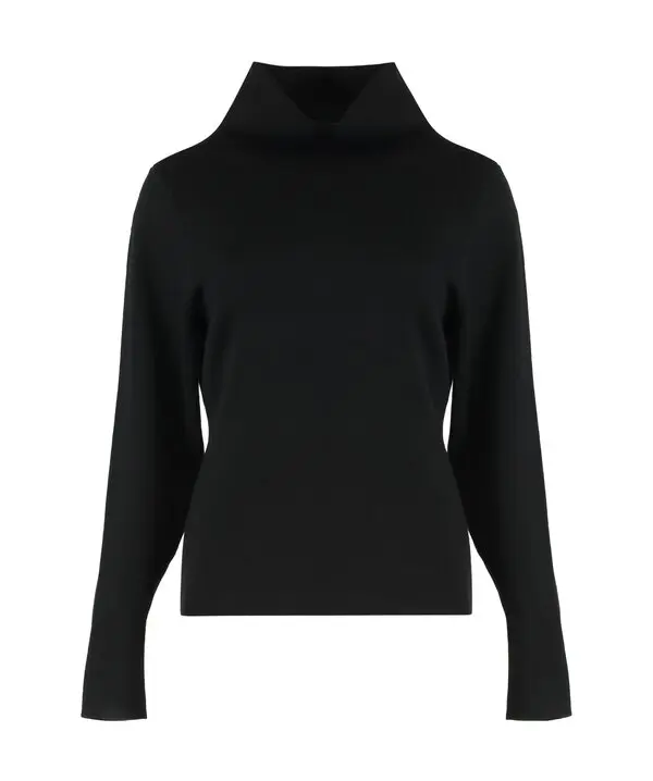P.a.r.o.s.h High-neck Flared-sleeve Knit Top