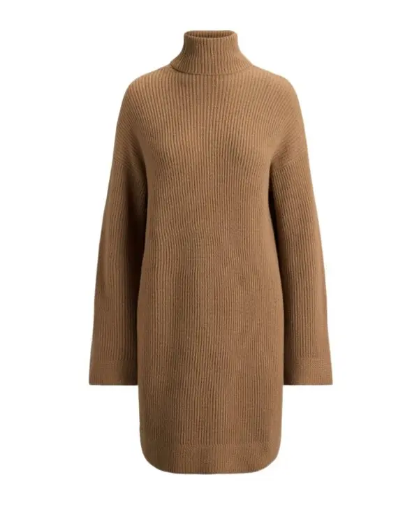 Ralph Lauren Rack-stitched Turtleneck Mini Dress