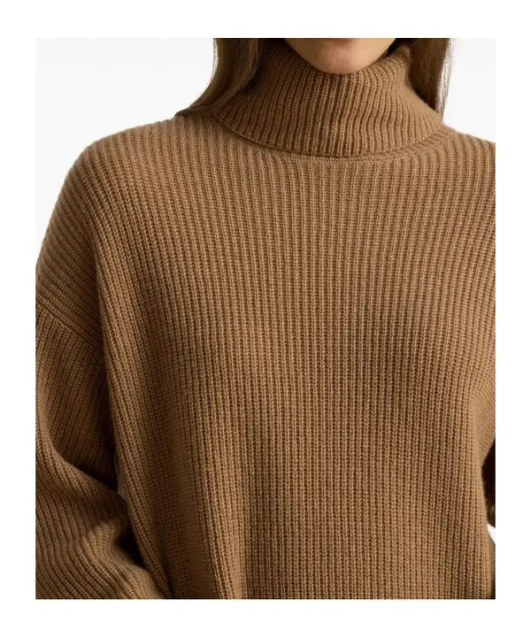 Ralph Lauren Rack-stitched Turtleneck Mini Dress