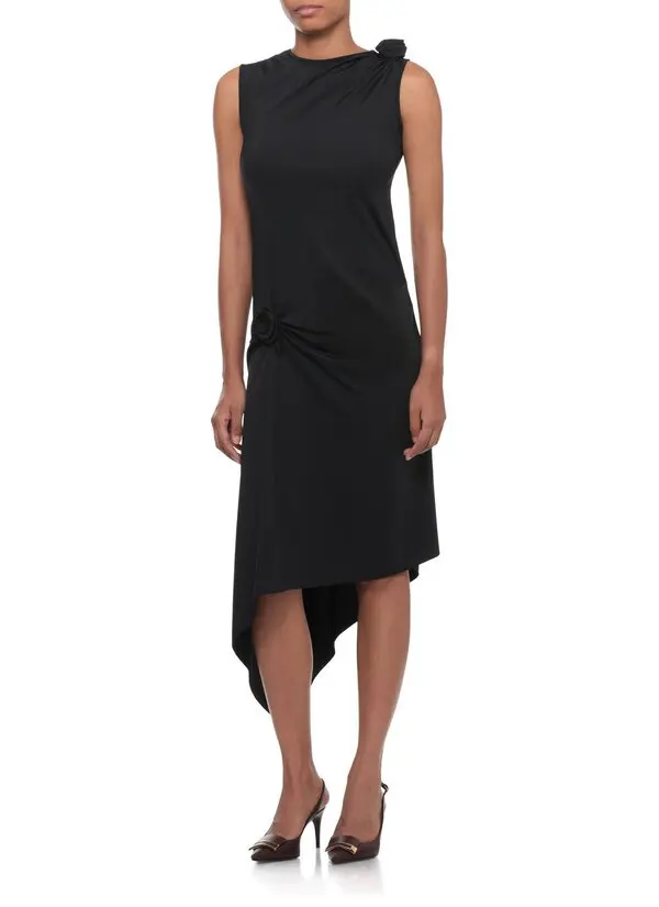 Coperni Draped Rose Detail Dress
