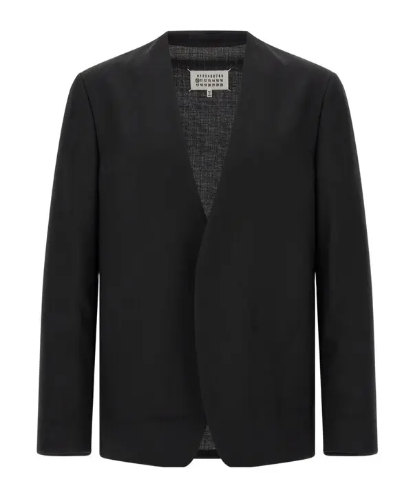 MAISON MARGIELA Collarless Signature Four-stitch Jacket