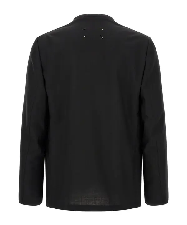 MAISON MARGIELA Collarless Signature Four-stitch Jacket