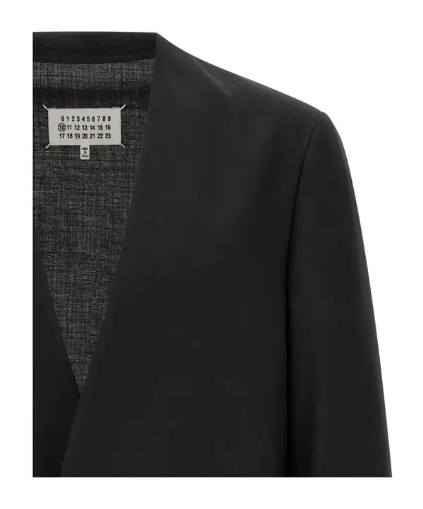 MAISON MARGIELA Collarless Signature Four-stitch Jacket