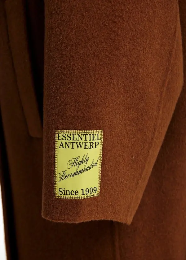 Essentiel Antwerp Logo-patch Single Breasted Coat