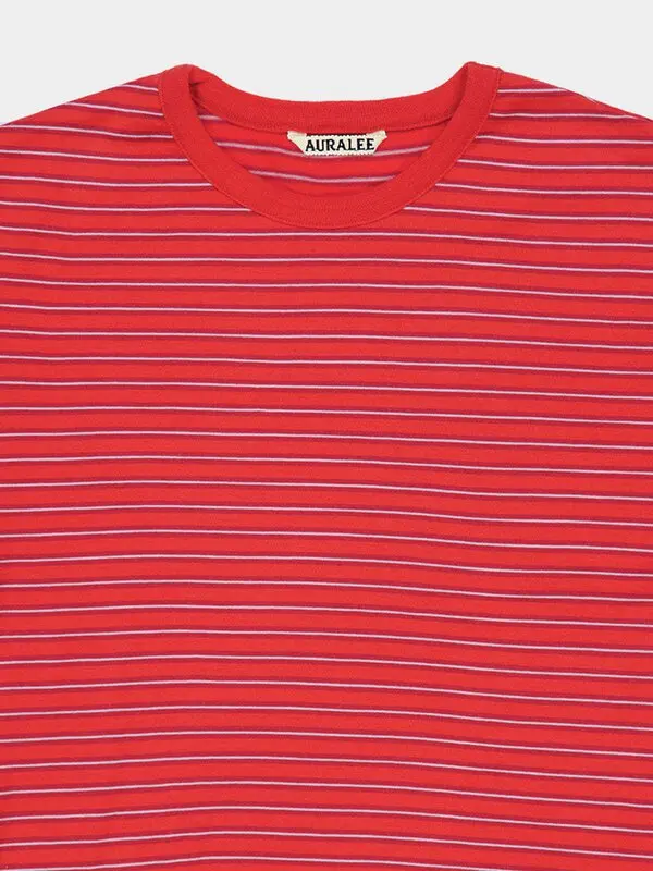 Auralee Striped Wool T-shirt