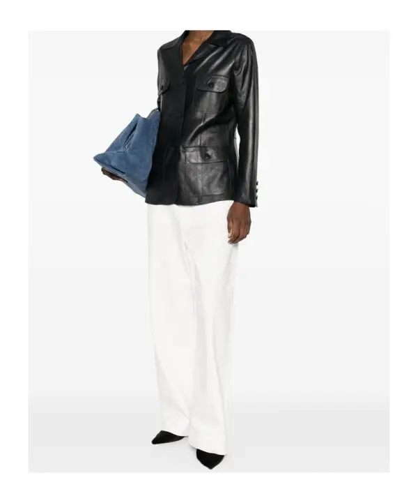 P.a.r.o.s.h Single-breasted Leather Blazer