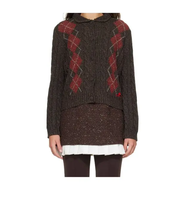 SHUSHU/TONG Cable-knit Cardigan