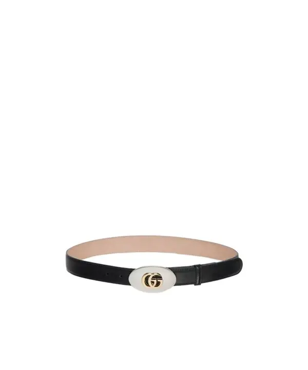 Gucci Belt With Double G Plaque Buckle
