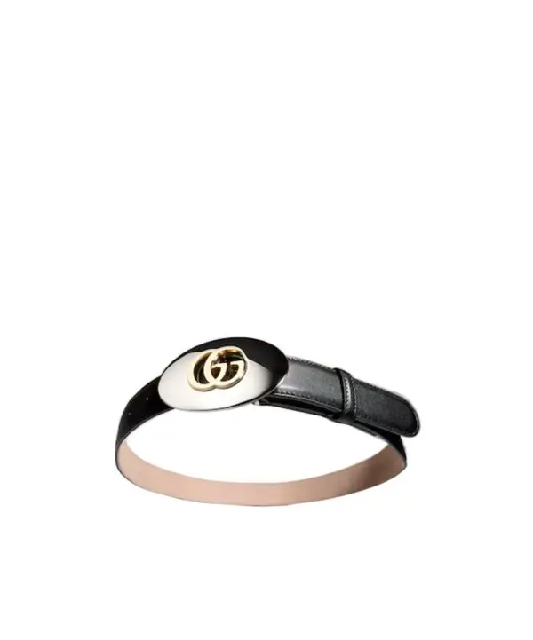Gucci Belt With Double G Plaque Buckle