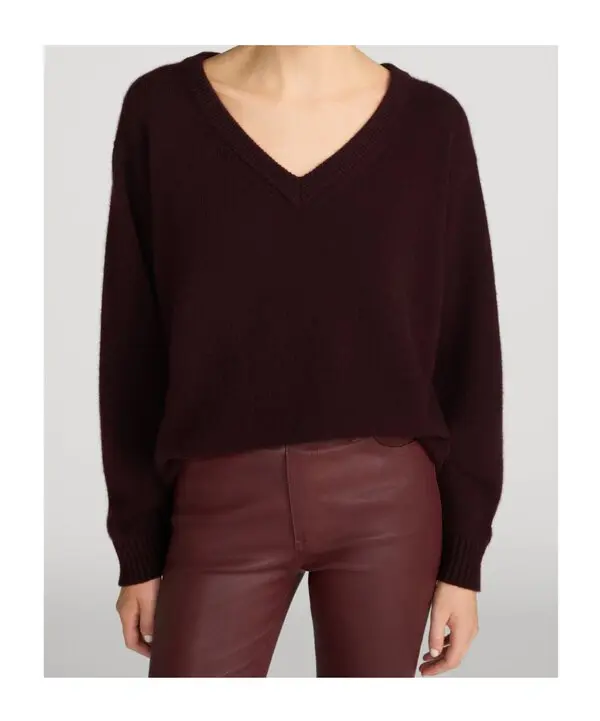FRAME The Cashmere Relaxed V Sweater