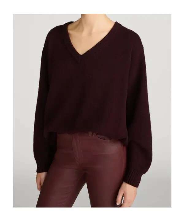 FRAME The Cashmere Relaxed V Sweater