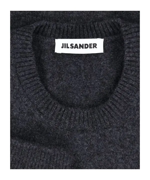 JIL SANDER Ribbed Crewneck Knitted Sweater